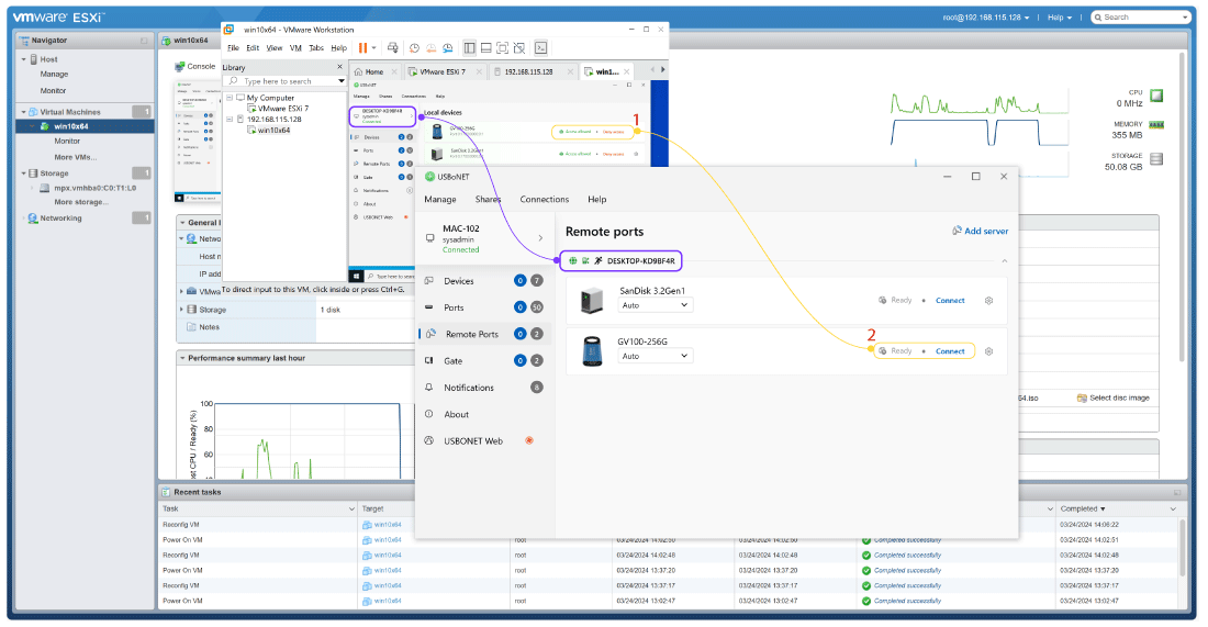 VMware USB Passthrough to Handle Devices in VMware | HighFigure USBoNet